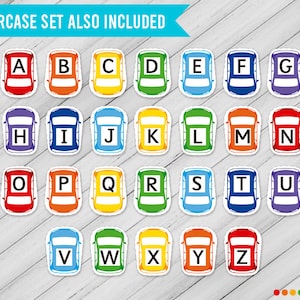 Alphabet Matching Parking Lot Printable Worksheet, Match Uppercase With ...