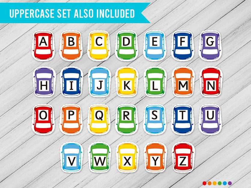 Alphabet Matching Parking Lot Printable Worksheet, Match Uppercase With ...
