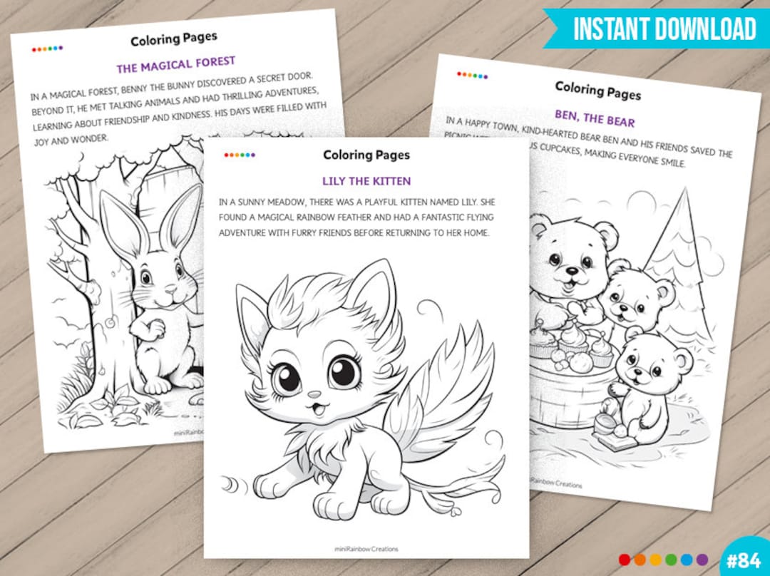 Coloring Pages With Short Story Printable Worksheet, Busy Book ...