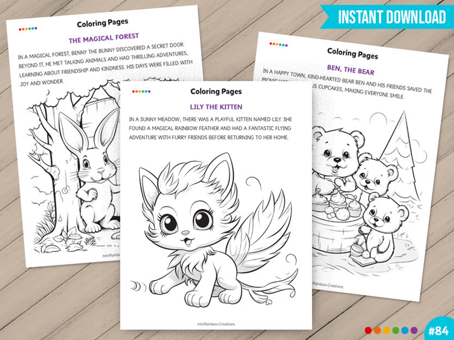 Coloring Pages With Short Story Printable Worksheet, Busy Book ...