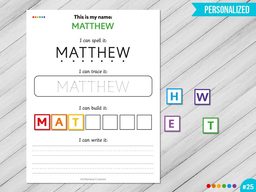 Personalized Name Tracing Uppercase Printable Worksheet, Learning ...