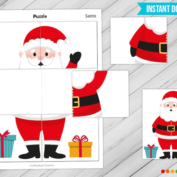 Santa Puzzle - Etsy