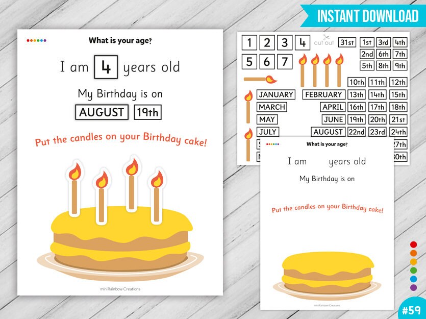 Learn My Birthday Printable Activity Worksheet, Birthday Worksheet ...