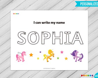 Personalized Trace Your Name Printable Worksheet Cars I Can | Etsy