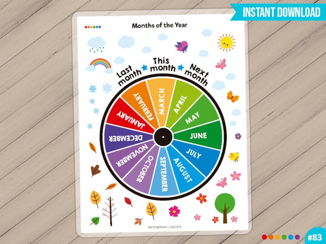 Days of the Week Wheel, Learn the Days of the Week, Printable Busy ...