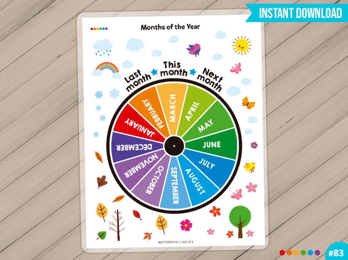 Days of the Week Wheel, Learn the Days of the Week, Printable Busy ...