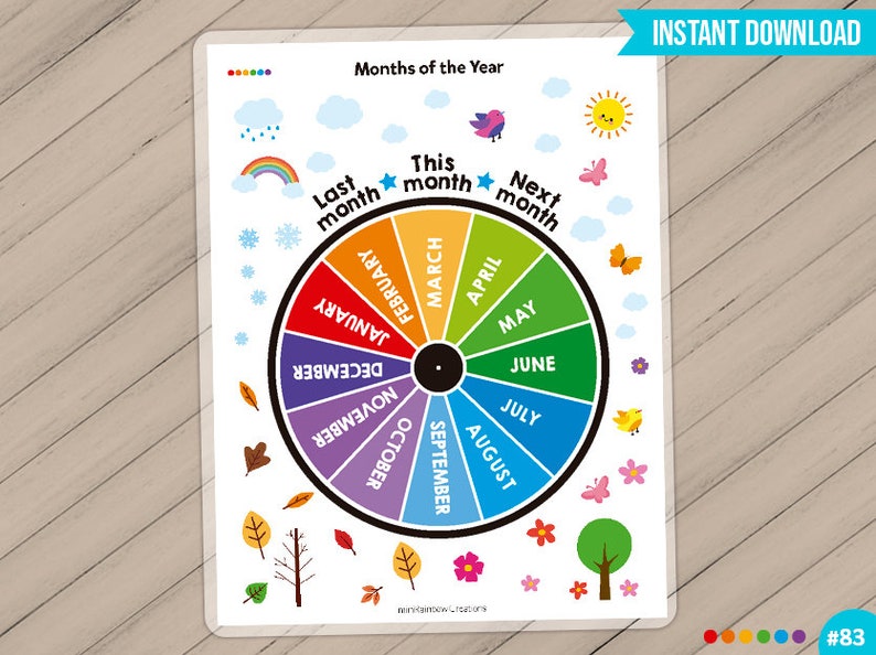 Days of the Week Wheel, Learn the Days of the Week, Printable Busy ...