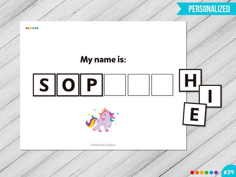 Personalized Name Building Printable Worksheet for Girl, Learning the ...