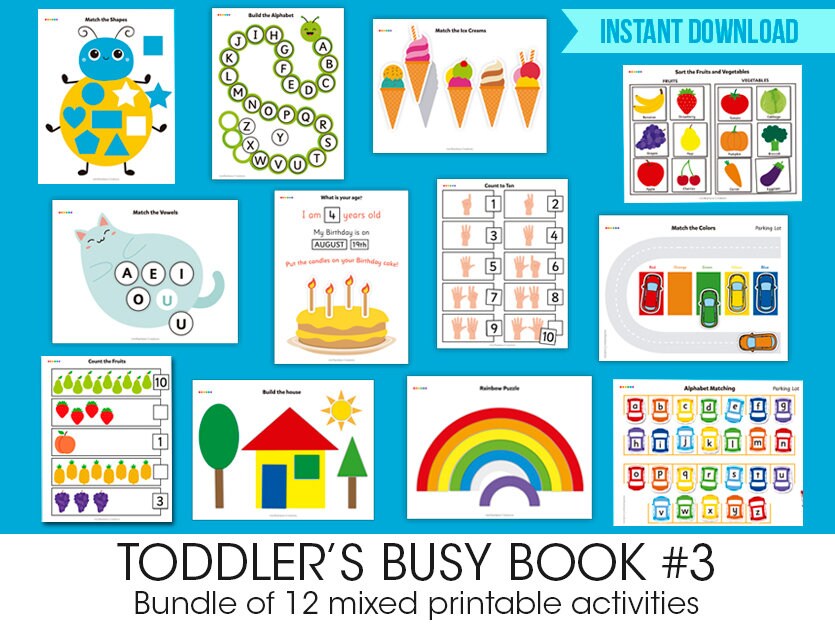 Printable Busy Binder, Preschool Busy Books, Preschool Activities ...