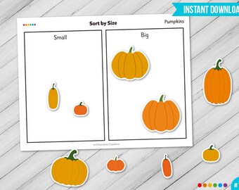 Sort by Size Worksheet, Size Sorting Game, Educational Preschool ...
