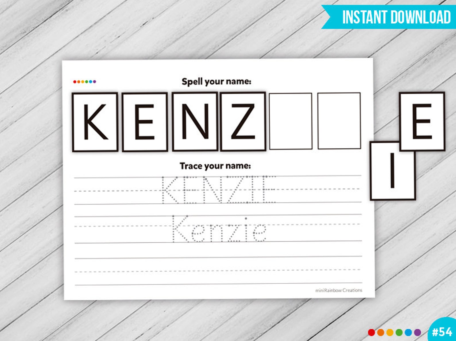 Personalized Spell and Trace Your Name Printable Worksheet, Learning My ...