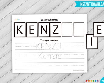 Personalized Name Tracing Uppercase Printable Worksheet, Learning ...