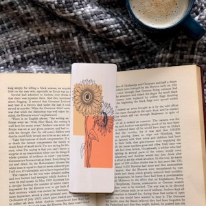 Sunflower Bookmark, Sunflower Design, Botanical Bookmark, Book Lover ...