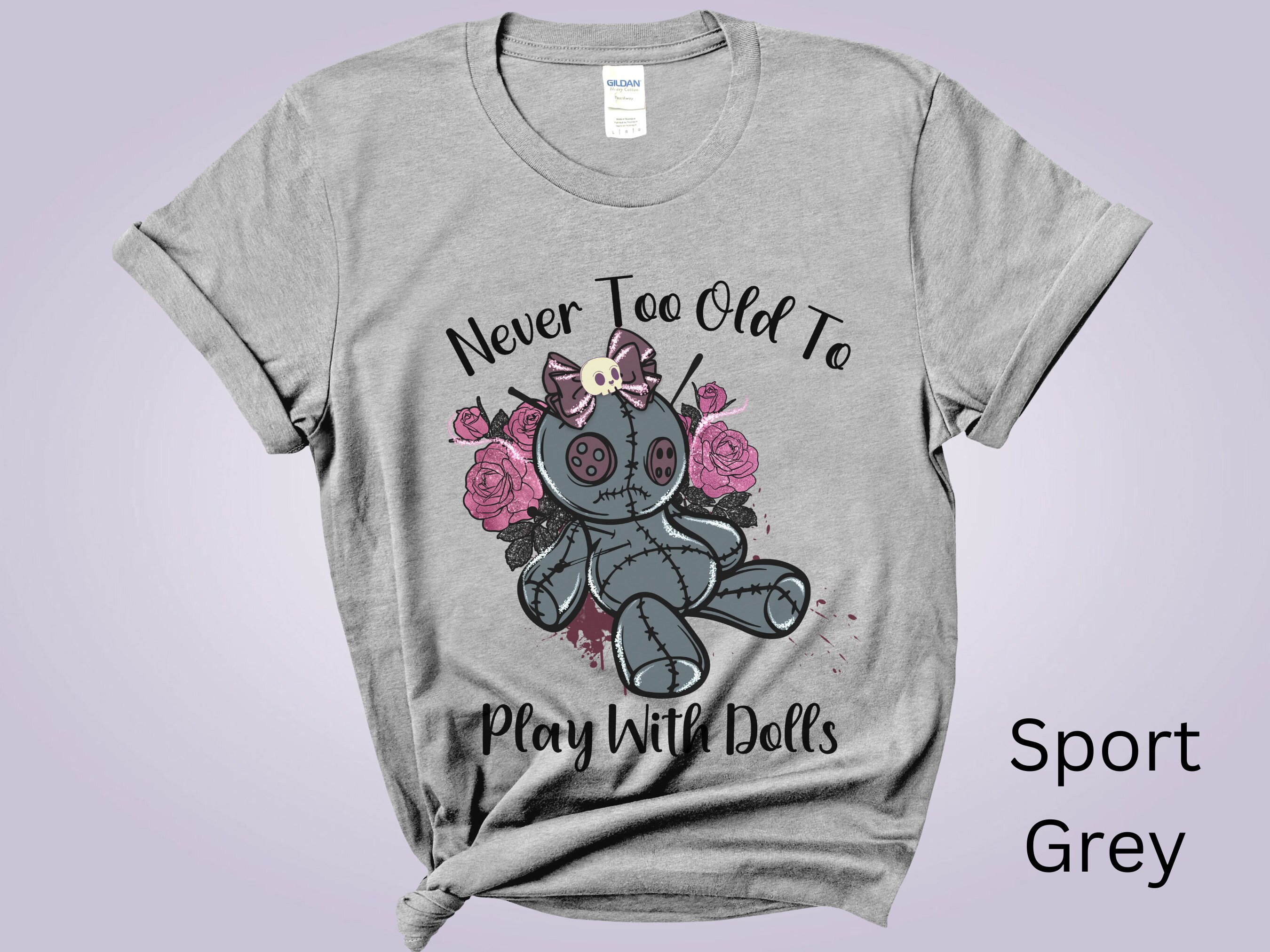 Voodoo Doll Shirt, Never Too Old to Play With Dolls Shirt, Humorous ...