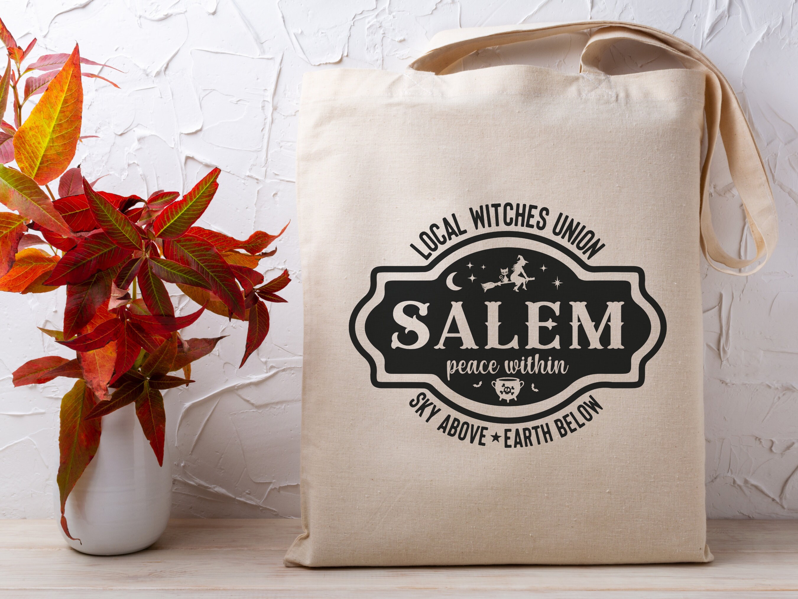 Local Witches Union Tote Bag Salem Witch Canvas Bag Witchy - Etsy