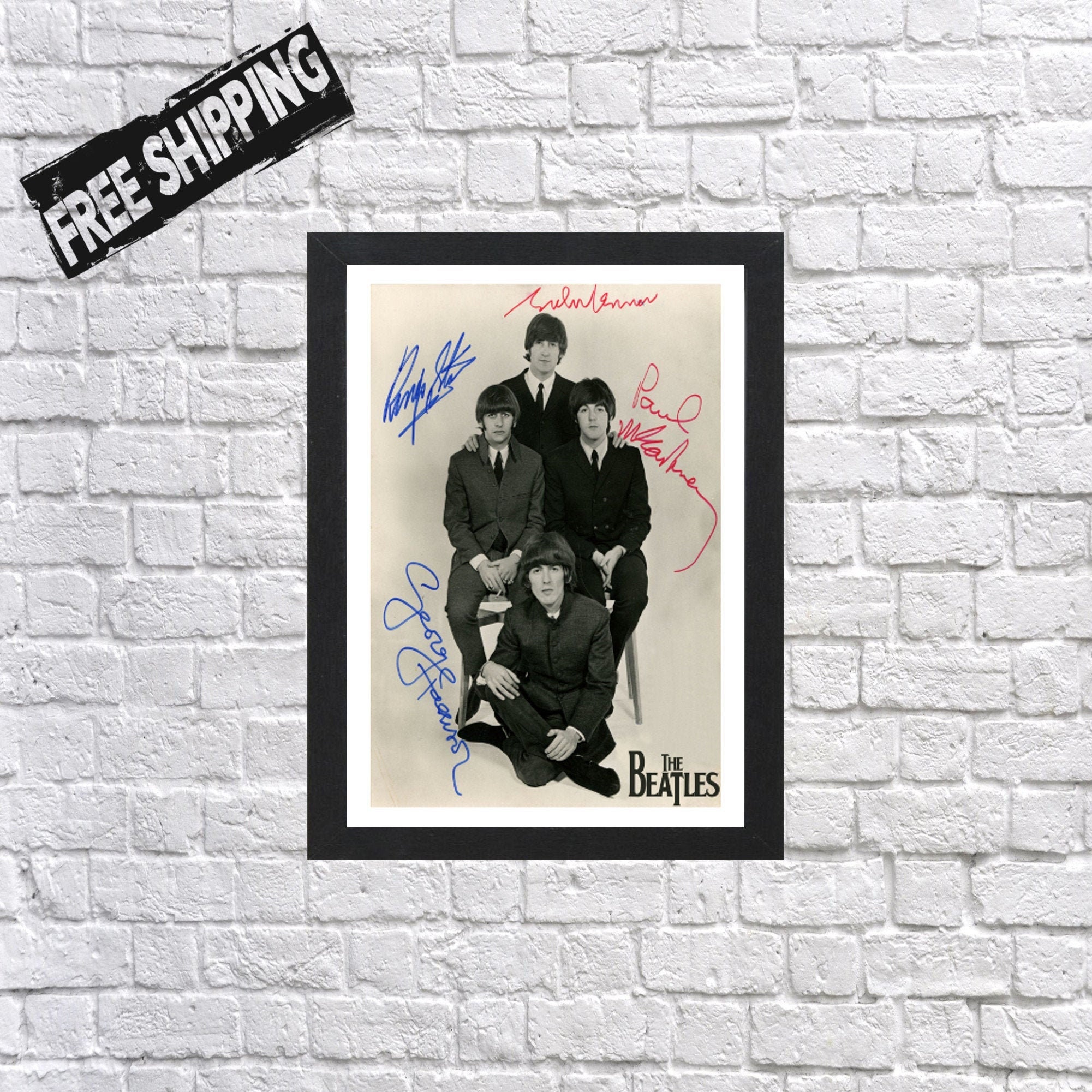 The Beatles Signed Autographed Poster Photo Music Band | Etsy