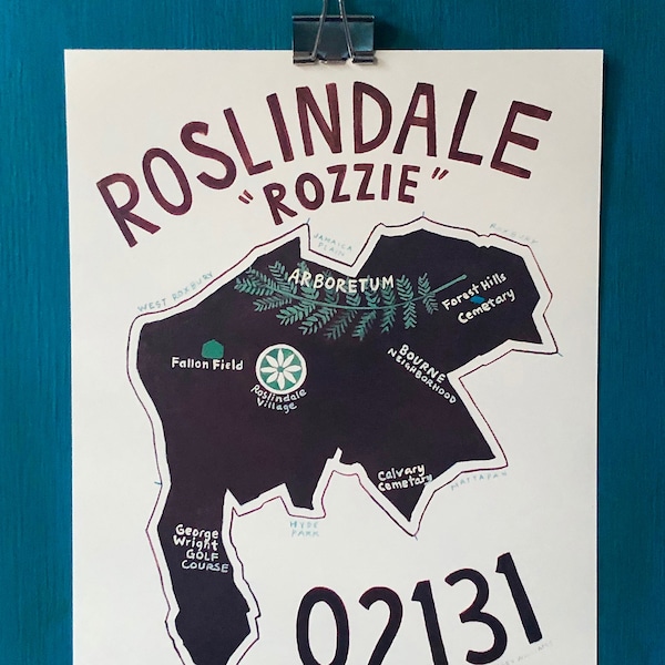 Roslindale Map - Etsy