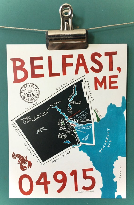 Belfast Maine Map