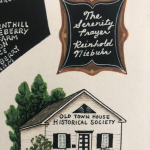 Heath MA Map Art Print, Hand-painted Town Illustration - Etsy