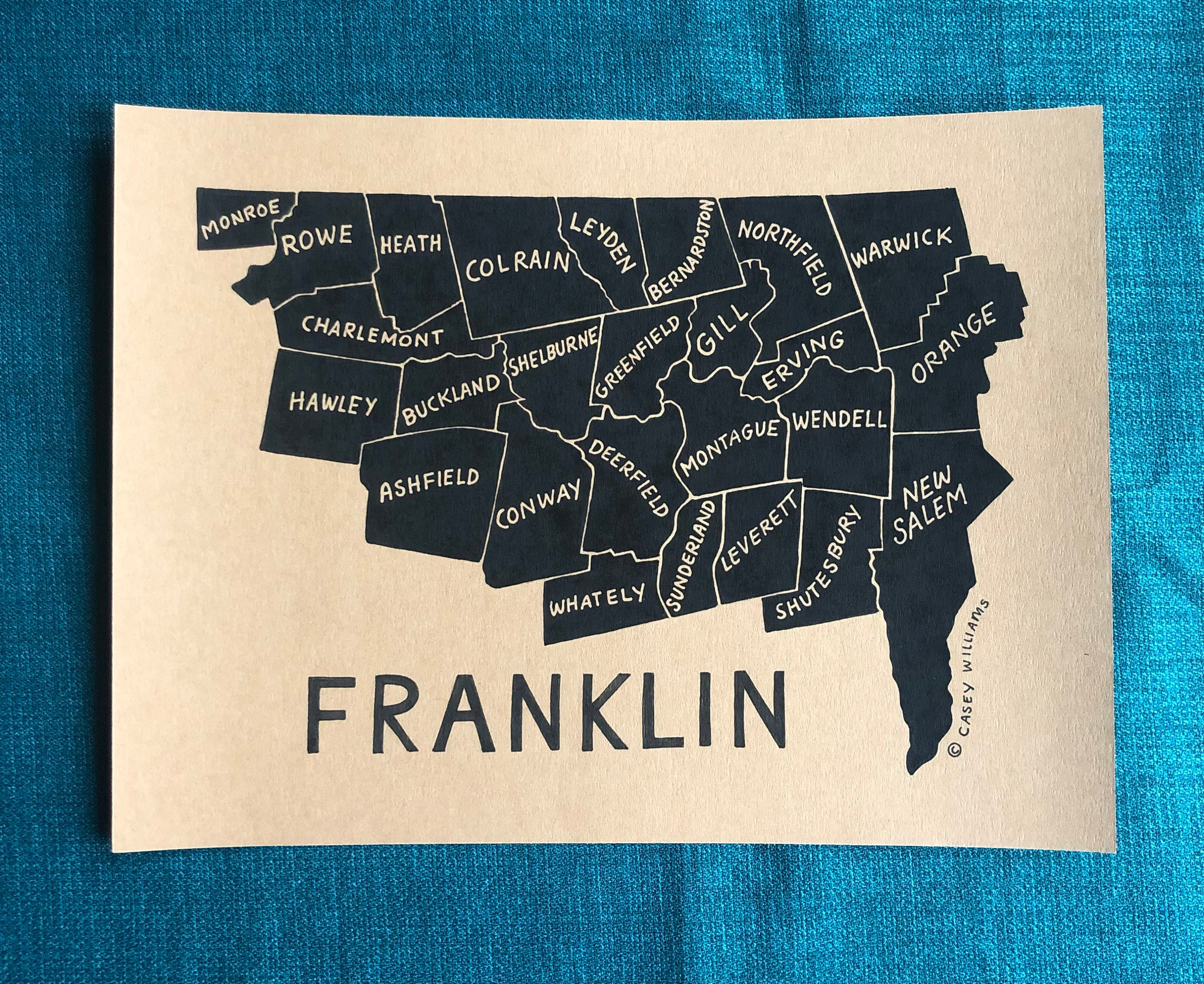Map Of Franklin County Massachusetts