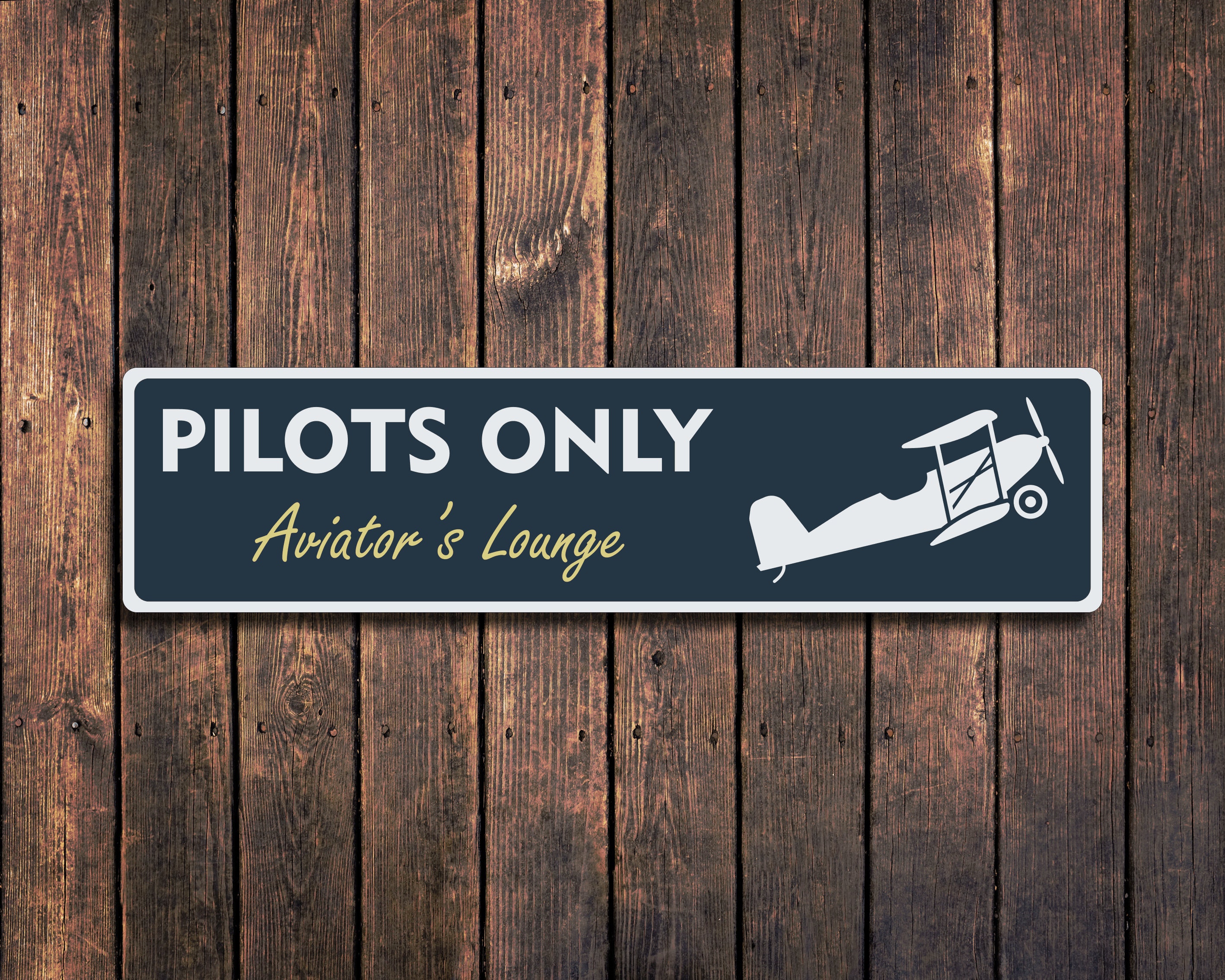 Pilots Only Sign Hangar Sign Pilot Gift Aviator's | Etsy
