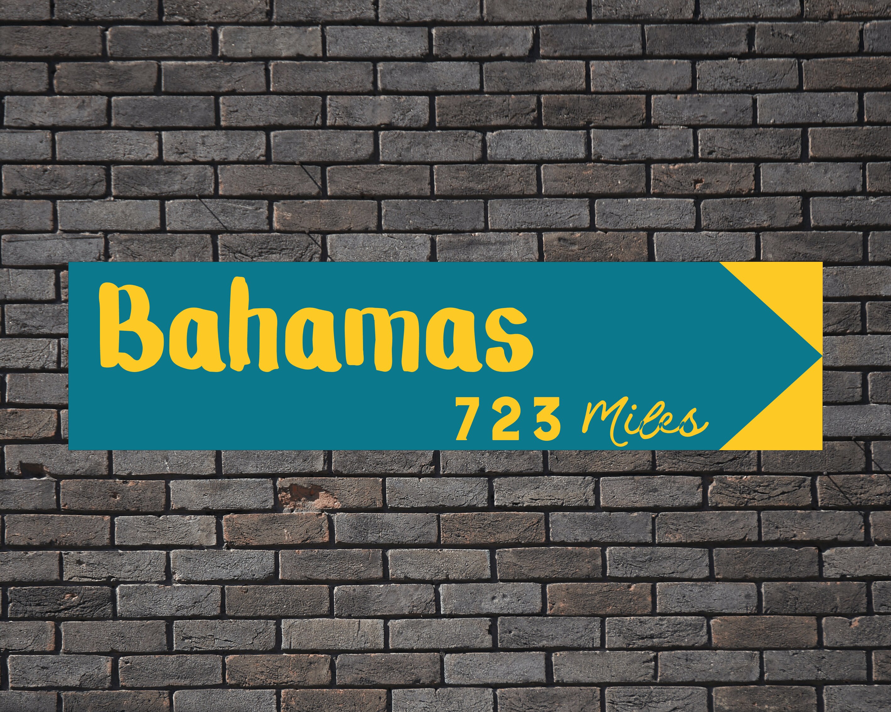 Custom Directional Signs Mileage Sign | Etsy