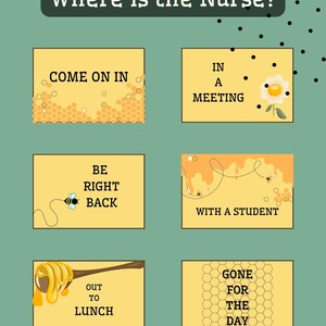 Nurse Door Sign - Cute Nurse Office Sign - Nurse Bee Sign - Where is ...