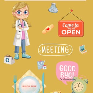 Retro Nurse Poster - Instant Download Print - Nurse Door Sign - Cute ...