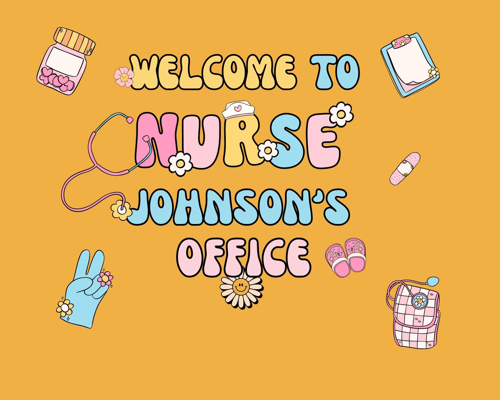 Welcome to Nurse Blank's Office - Digital Personalized Nurse Posters ...