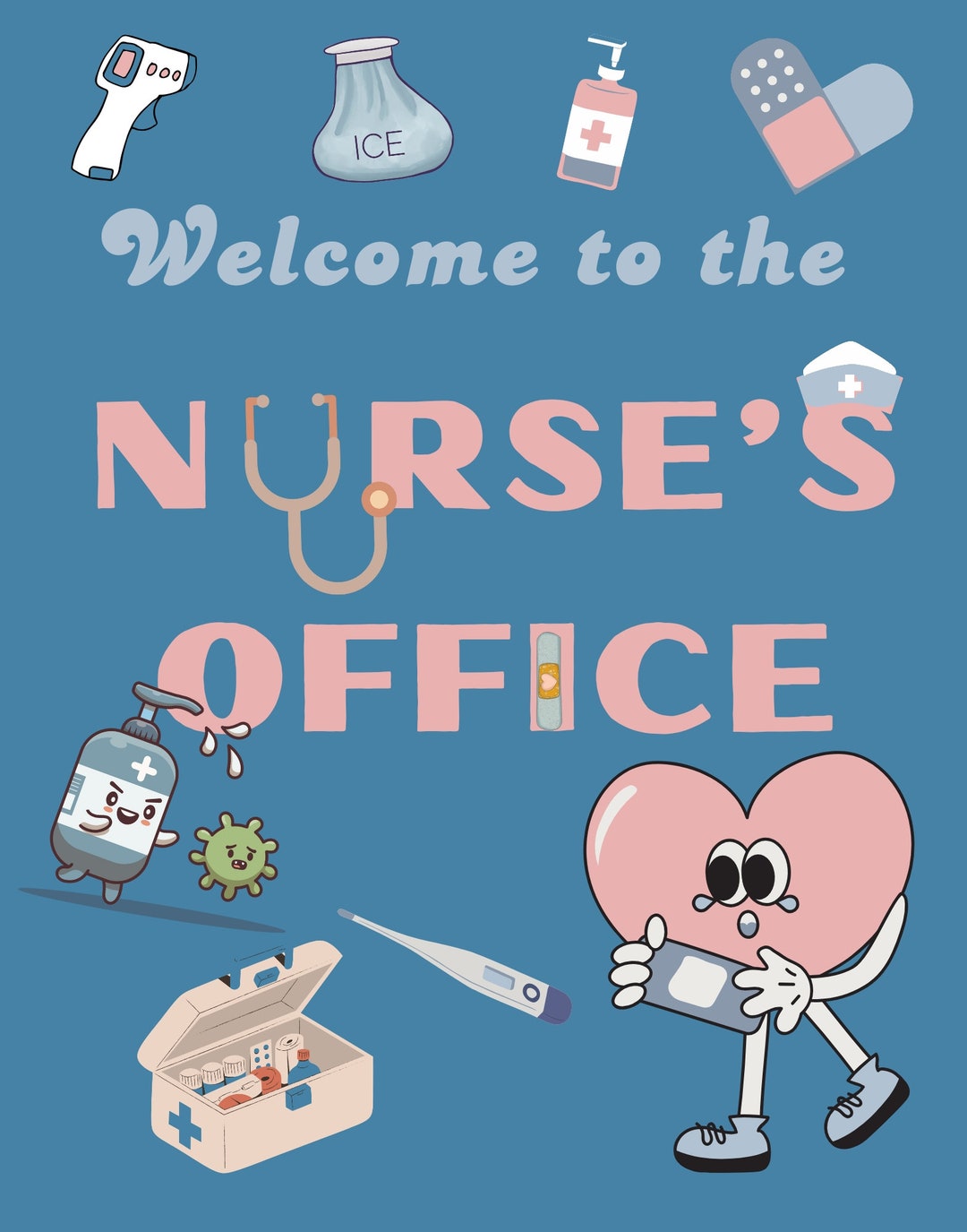 Welcome Sign for Nurse Office - Instant Download Poster - School Nurse ...