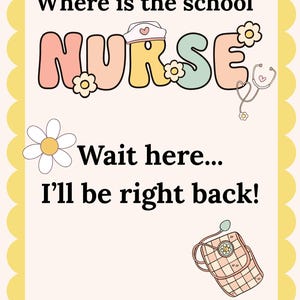 Retro Nurse Posters - Instant Download Print - Nurse Door Signs ...