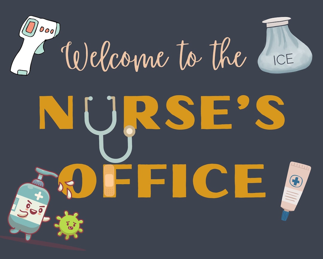 School Nurse Office Welcome Sign – Printable Poster (instant Download ...