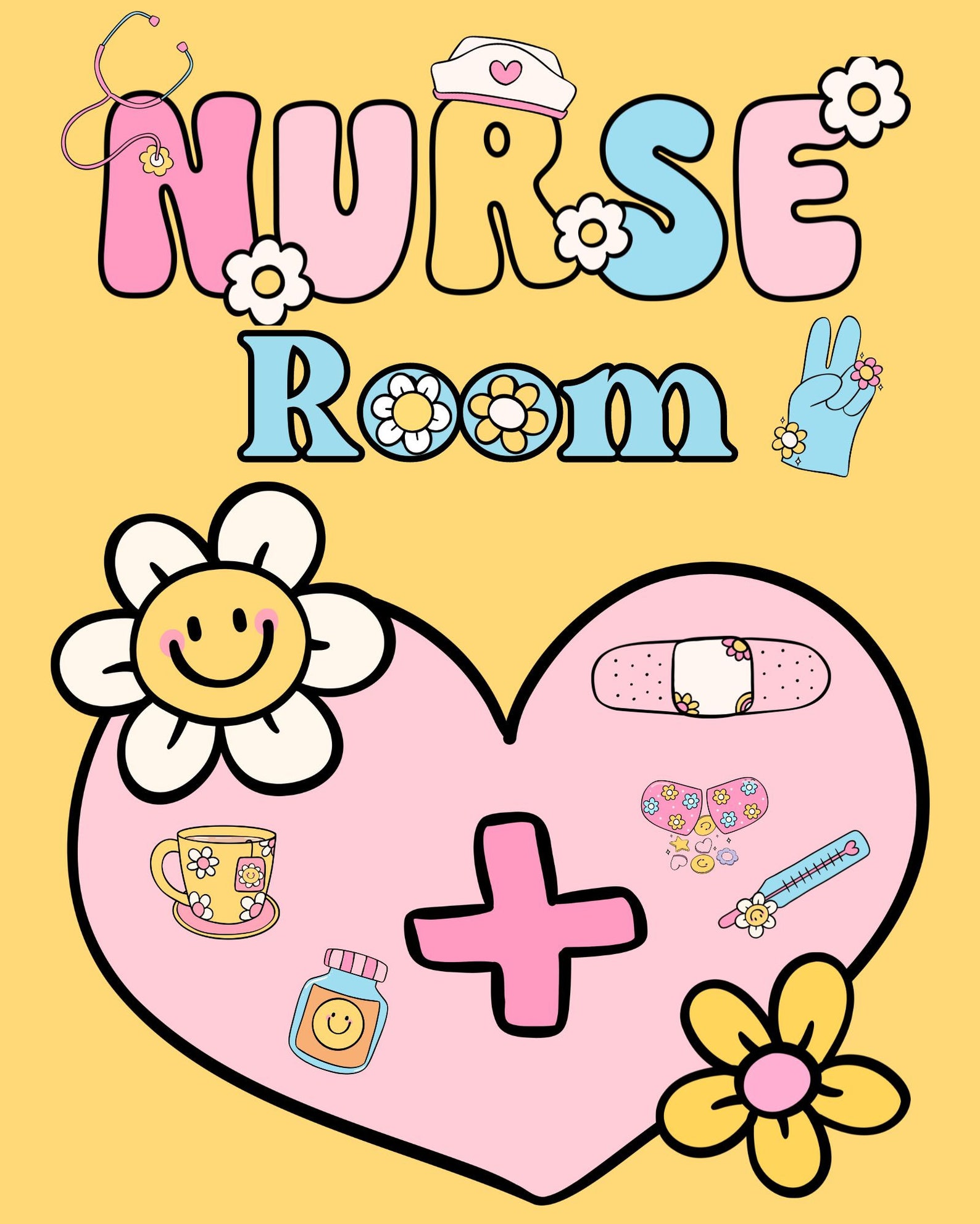 Nurse Room Poster - Instant Download File - 8x10 Digital File - Nurse ...