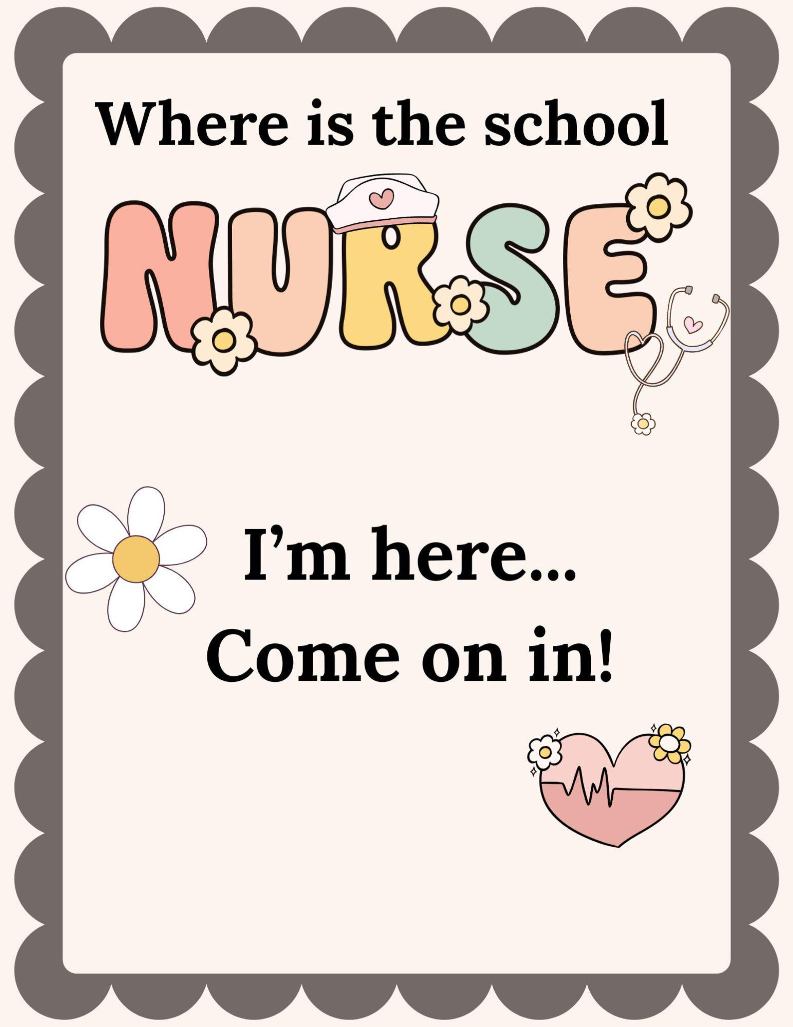 Retro Nurse Posters - Instant Download Print - Nurse Door Signs ...
