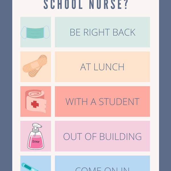 School Nurse Posters - Etsy