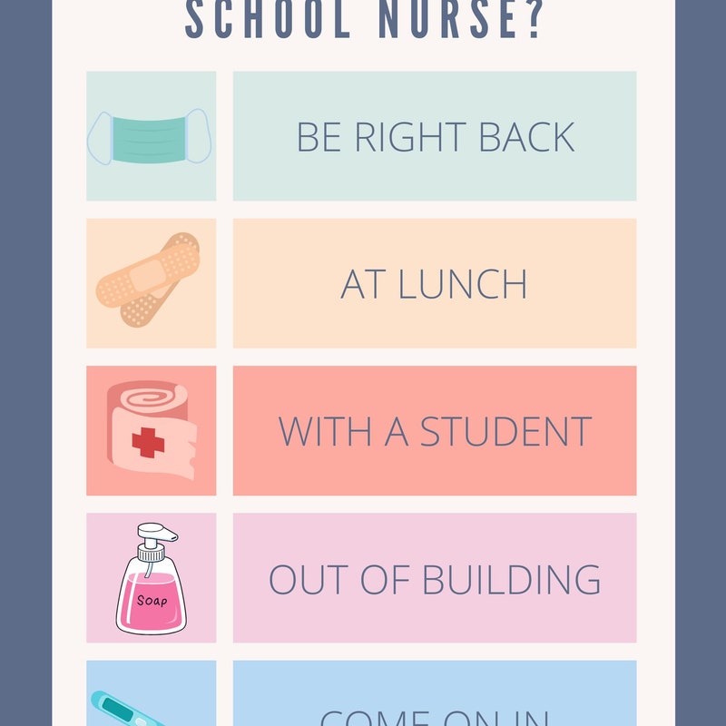 School Nurse Posters - Etsy