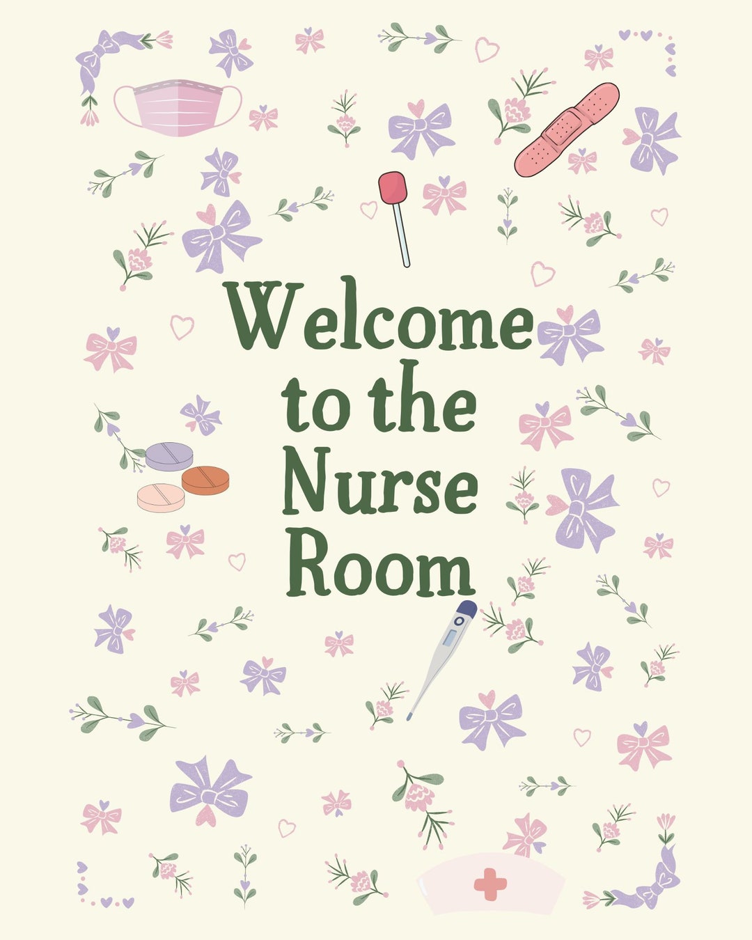 Welcome Sign for Nurse Office - Instant Download Poster - School Nurse ...