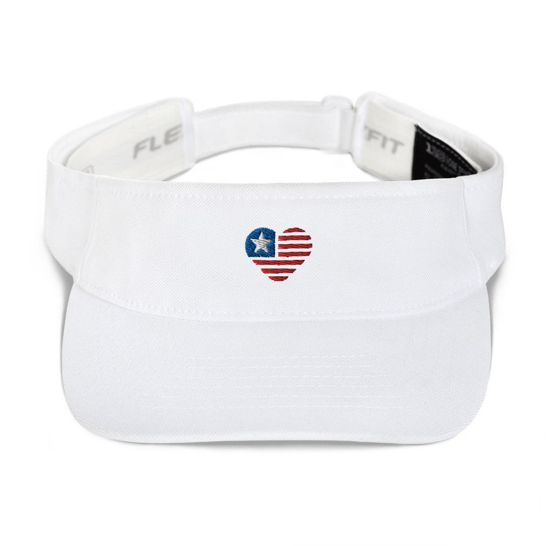 Heart American Flag - Visor - Etsy