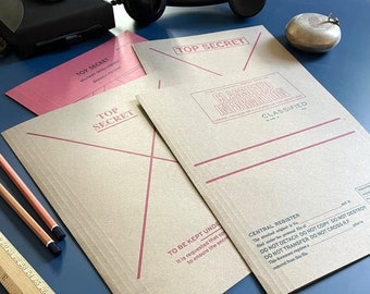 Movie Prop Secret Agent A4 Mission Report Files / 3 X Central ...