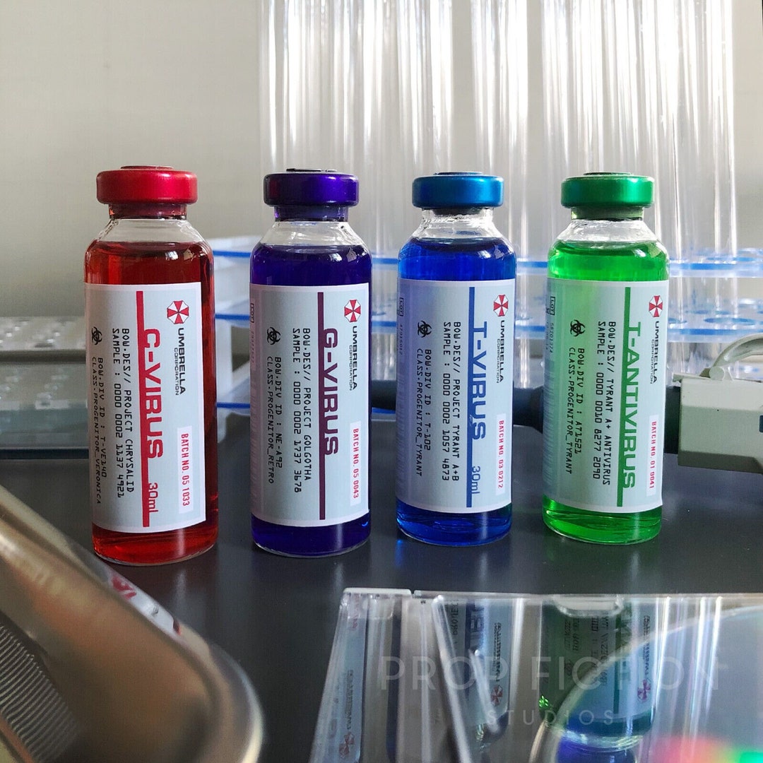 Cosplay Display Vials: Prop Laboratory T-virus Display Samples ...
