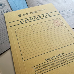 Movie Prop Classified Report Files / 4 X Cosplay Agent Intelligence ...