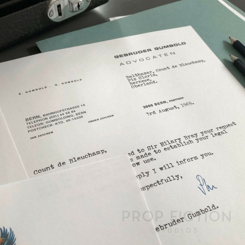 Cosplay Display Spy Prop: Secret Service Paperwork / OHMSS ...