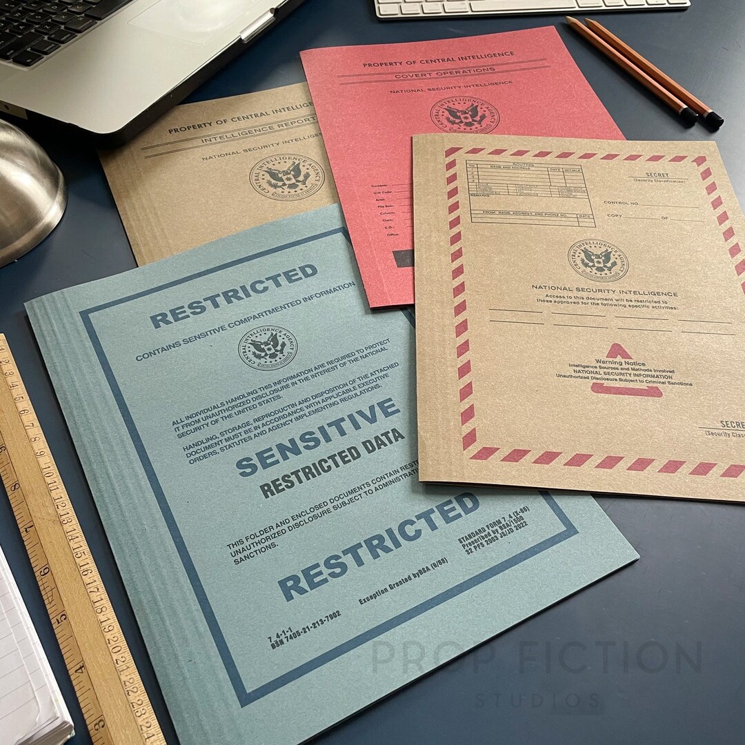 Cosplay Movie Prop Secret Agent Mission Report Files / 4 X Cosplay Top ...