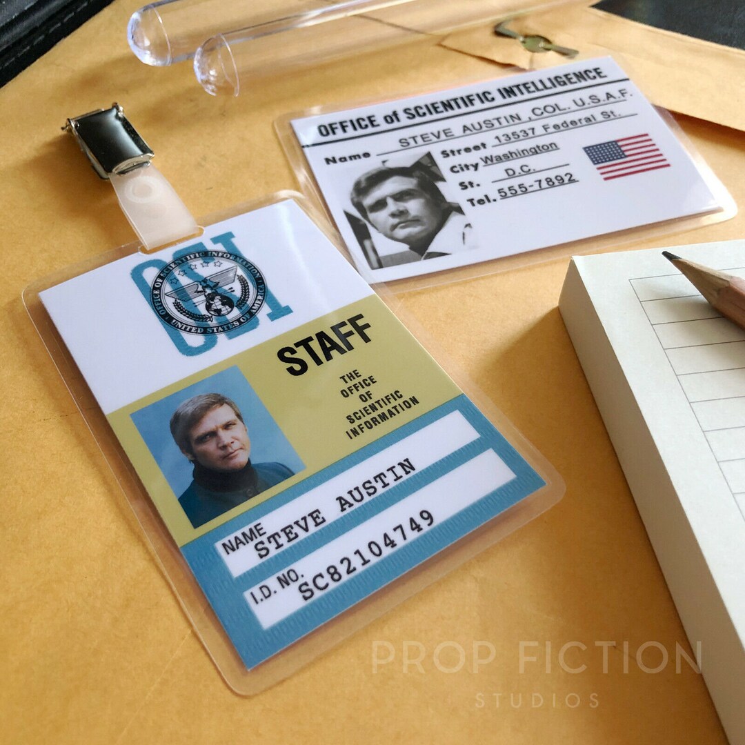 Cosplay Display Prop Ids: Prop Steve Austin OSI / Staff Cosplay ID ...
