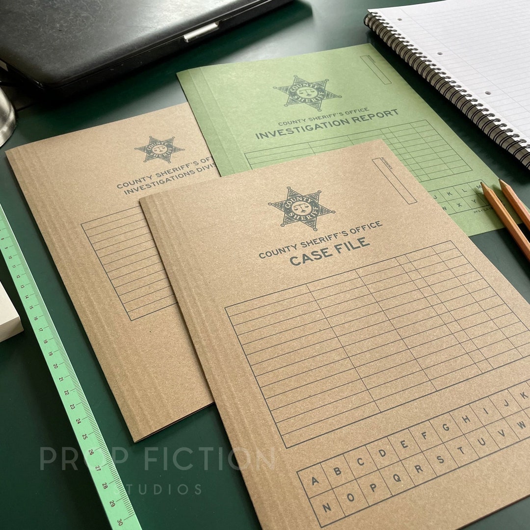 Movie Prop County Investigation Cosplay Files / 3 X Cosplay Detective ...