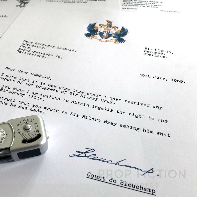 Cosplay Display Spy Prop: Secret Service Paperwork / OHMSS ...