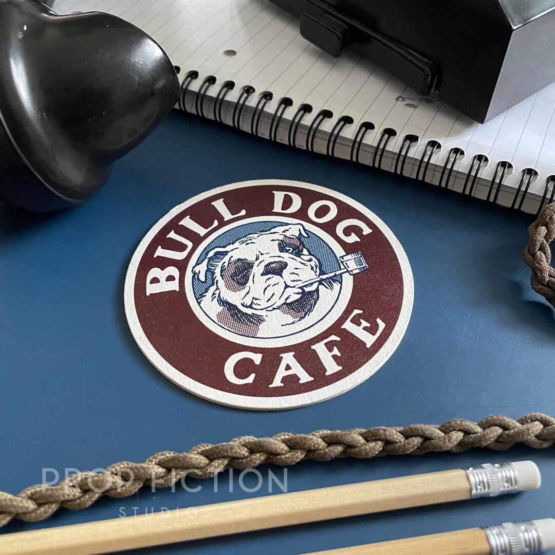 Vintage 1938 Cosplay Display Prop - Bull Dog Cafe Beermat / Diner ...