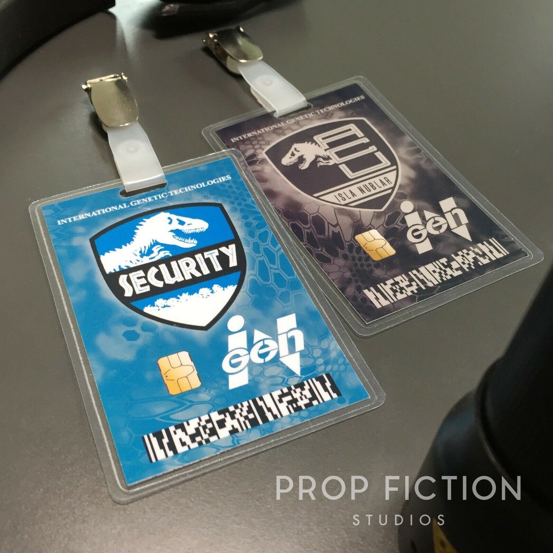 Dinosaur Cosplay Costume Props: Pair of Ingen Security ACU Pass Clip-on ...