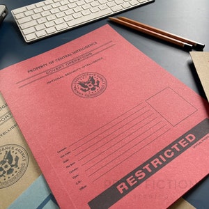 Cosplay Movie Prop Secret Agent Mission Report Files / 4 X Cosplay Spy ...