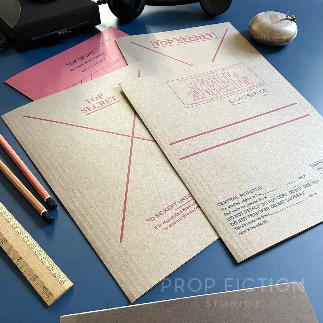 Movie Prop Secret Agent Mission Intelligence Files / 4 X Cosplay Top ...